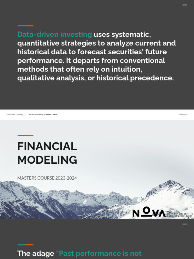 FinModel - Slides 04 - v3.0.3 | PDF | Data | Financial Modeling