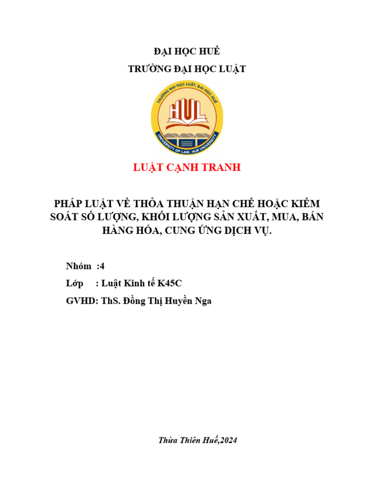 Nhóm 4 Lkt K45c Luật Cạnh Tranh Pdf