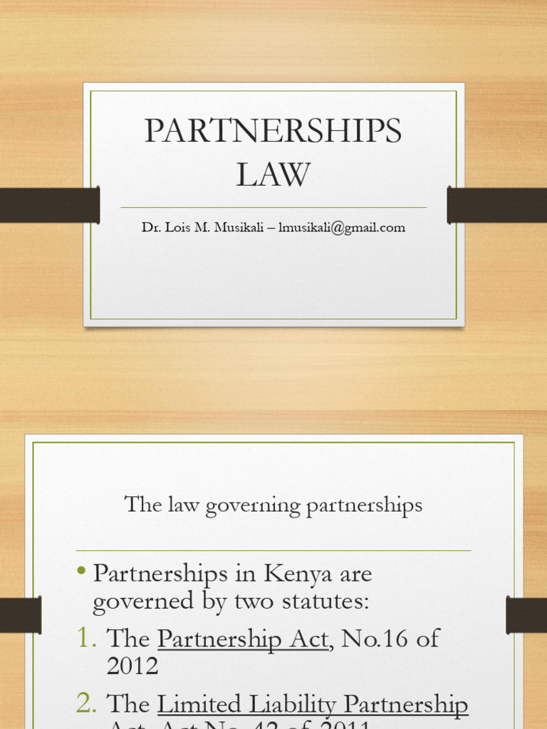 Notes On General Partnerships | PDF | Partnership | Liquidation