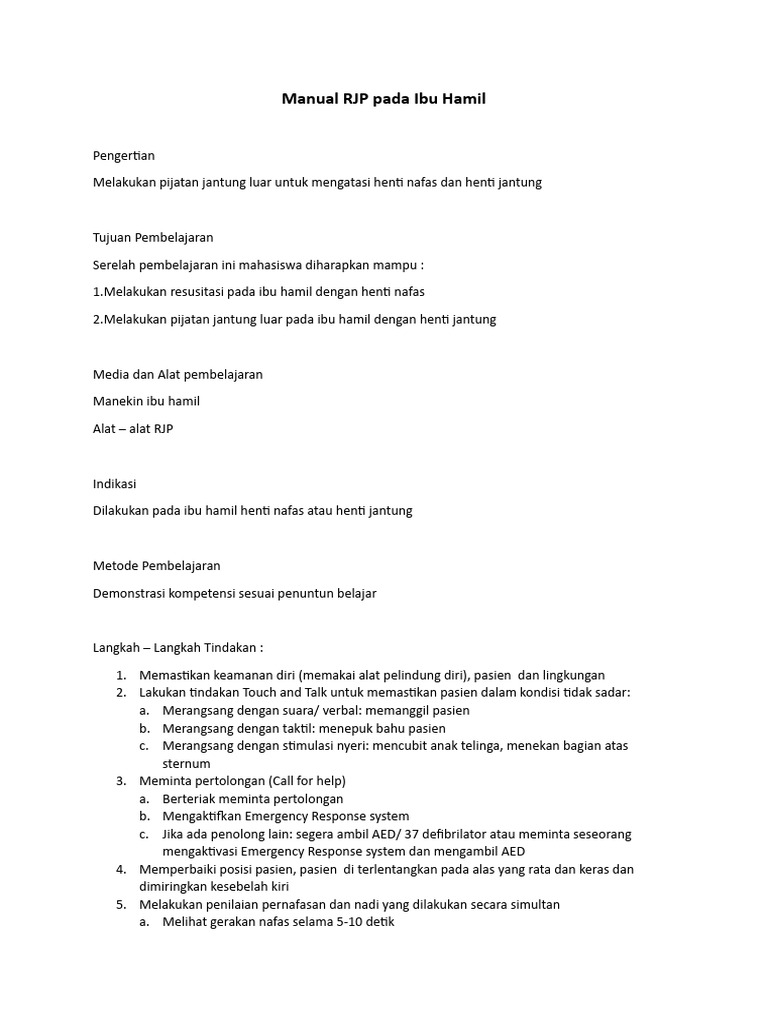 Manual RJP Pada Ibu Hamil | PDF | Kesehatan Holistik | Sains & Matematika