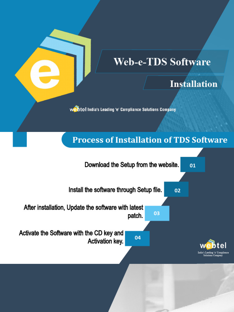 5.installation of Web-e-TDS | PDF | Installation (Computer Programs ...