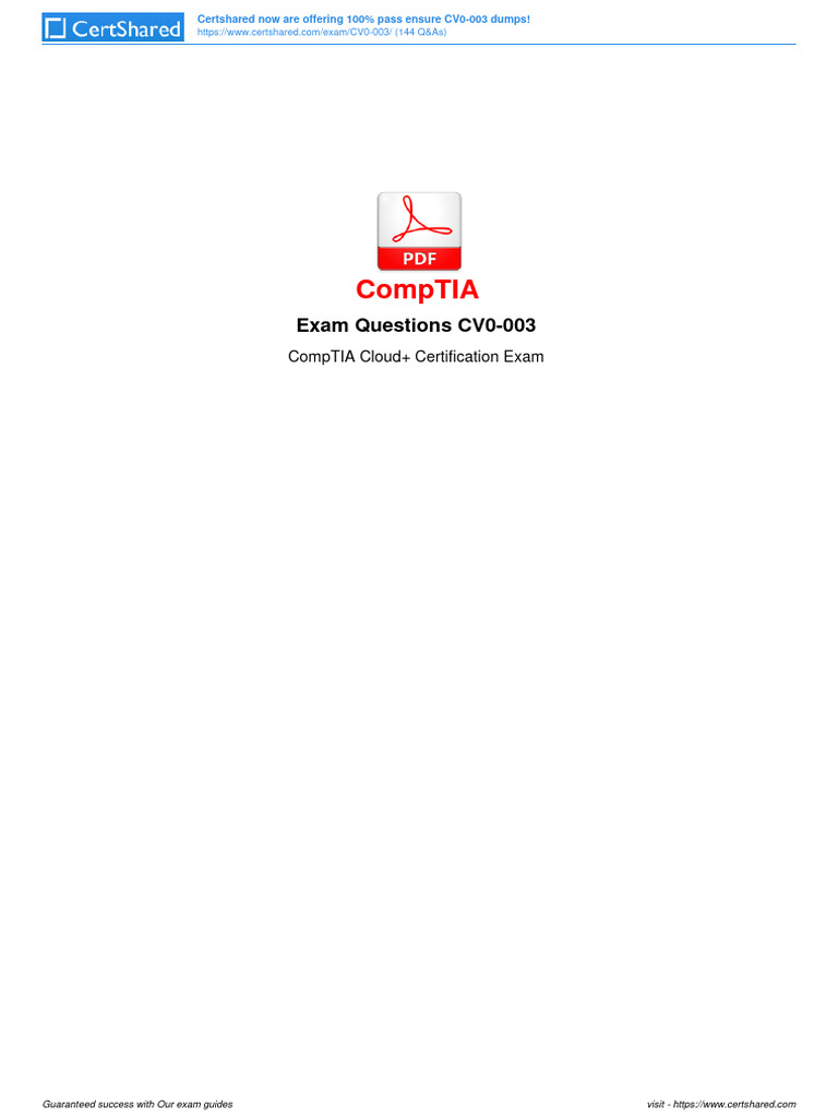 CompTIA CV0-003 Exam Dumps & Q&A | PDF | Cloud Computing | Computer Network