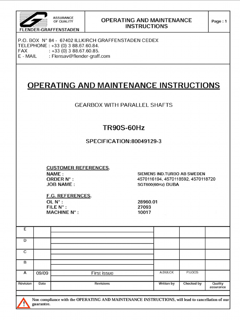 Siemens Sgt600 Loadgear | PDF