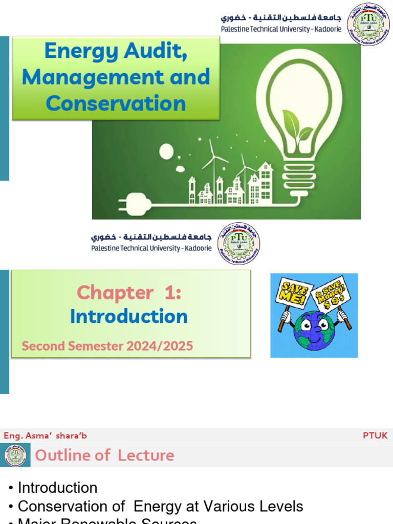 Lecture 1 Introduction Pdf Energy Conservation Electric Power