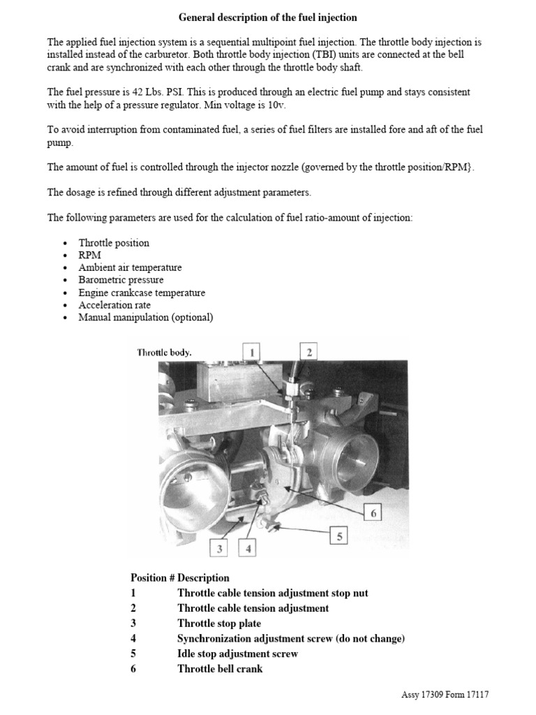 Hirth Fuel Injection Parts | PDF | Throttle | Fuel Injection
