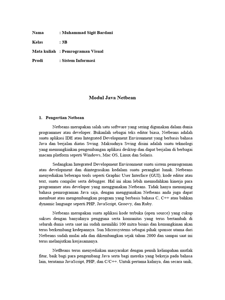 Tugas Pemrograman Visual | PDF