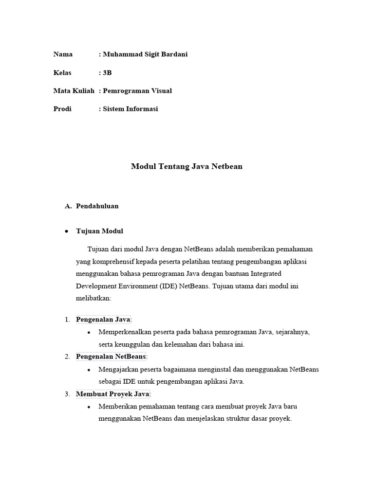 Tugas Modul Pemrograman Visual | PDF