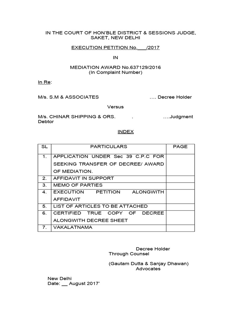 Execution | PDF | Judgment (Law) | Mediation