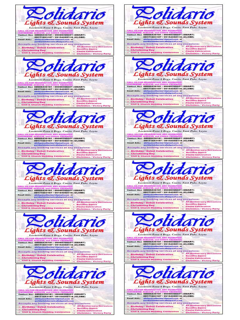 Polidario Lights and Sounds System | PDF