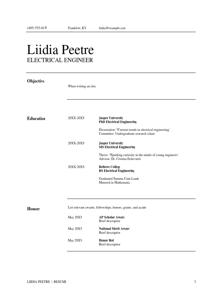 Liidia Peetre: Electrical Engineer | Download Free PDF | Thesis | Academia
