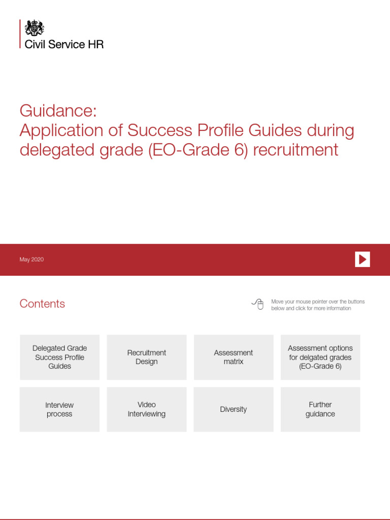 Guidance-Application of Success Profile Guides During Delegated Grade EO-Grade 6 Recruitment v0b ...