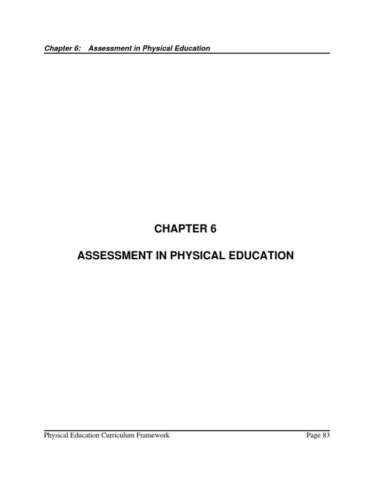 Chapter 6-Assessment in Physical Education | PDF | Educational ...