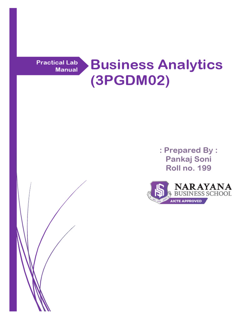 Business Analytics Lab Guide | PDF | Analytics | Business Intelligence