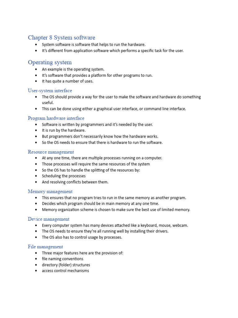 Chapter 8 System software | PDF | Operating System | Programming