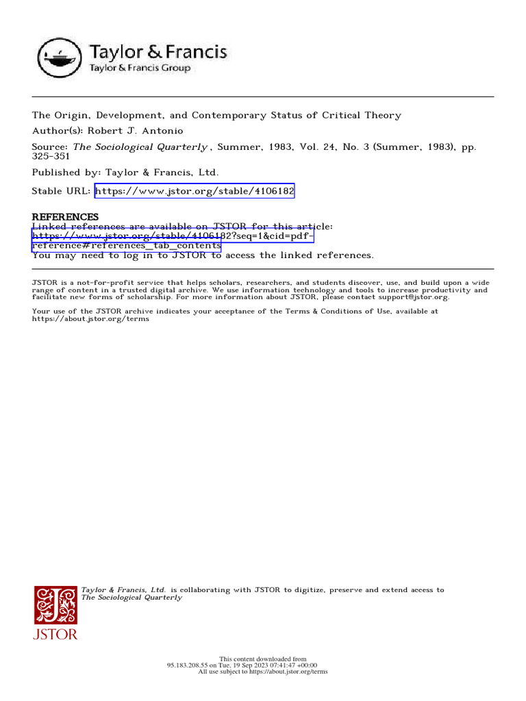 Origin Development | PDF | Frankfurt School | Marxism