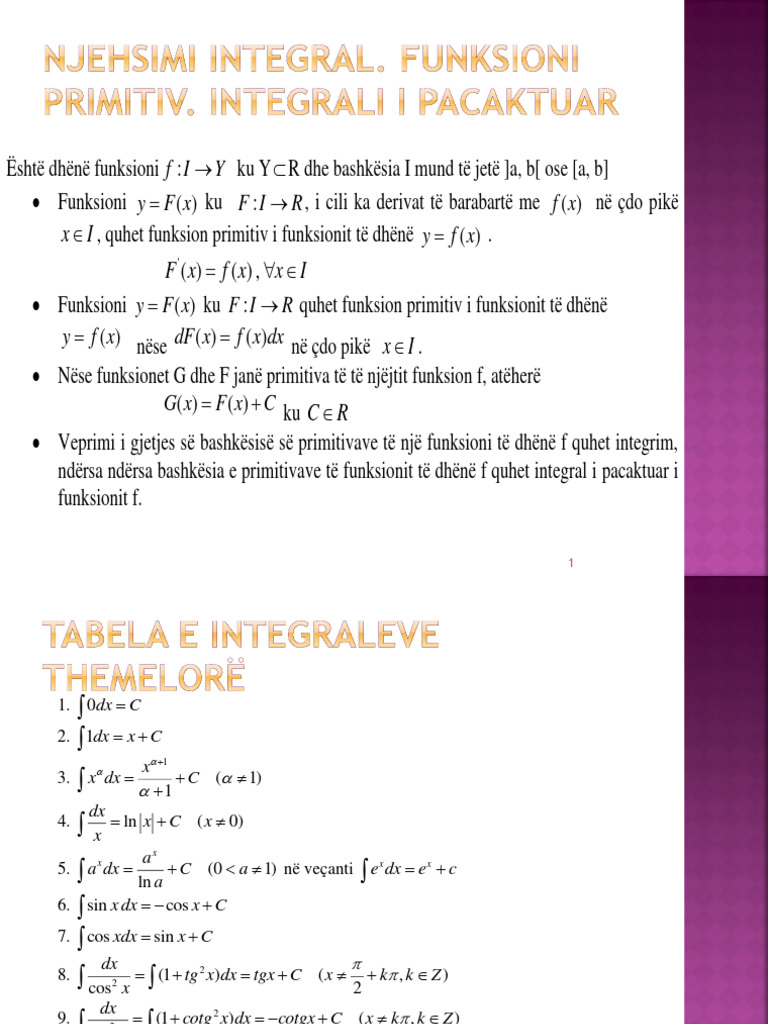 Leksion 10, Njehsimi Integral | PDF