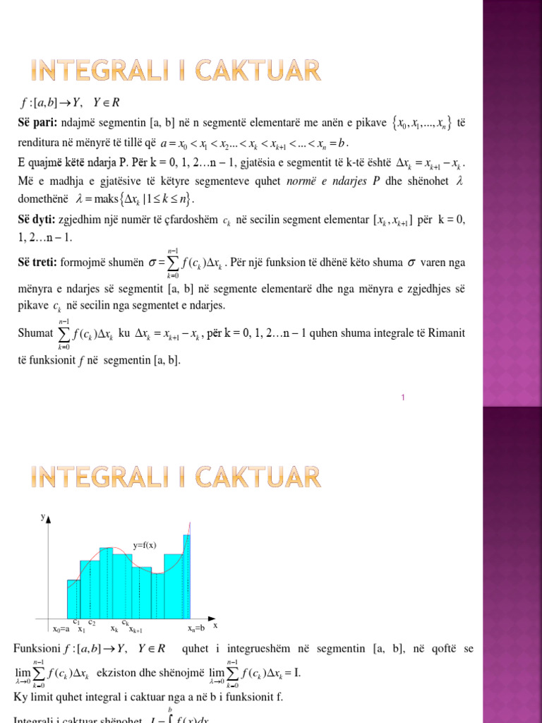 Leksion 12, Integrali I Caktuar | PDF