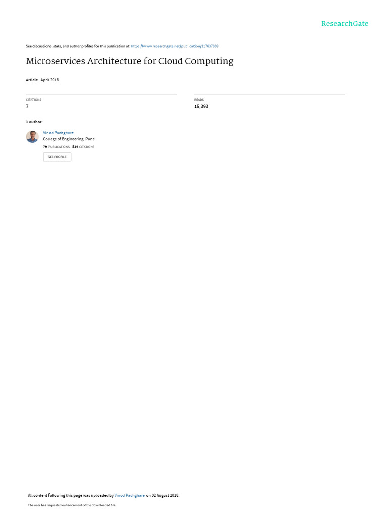 Microservices Architecture | PDF | Cloud Computing | Xml