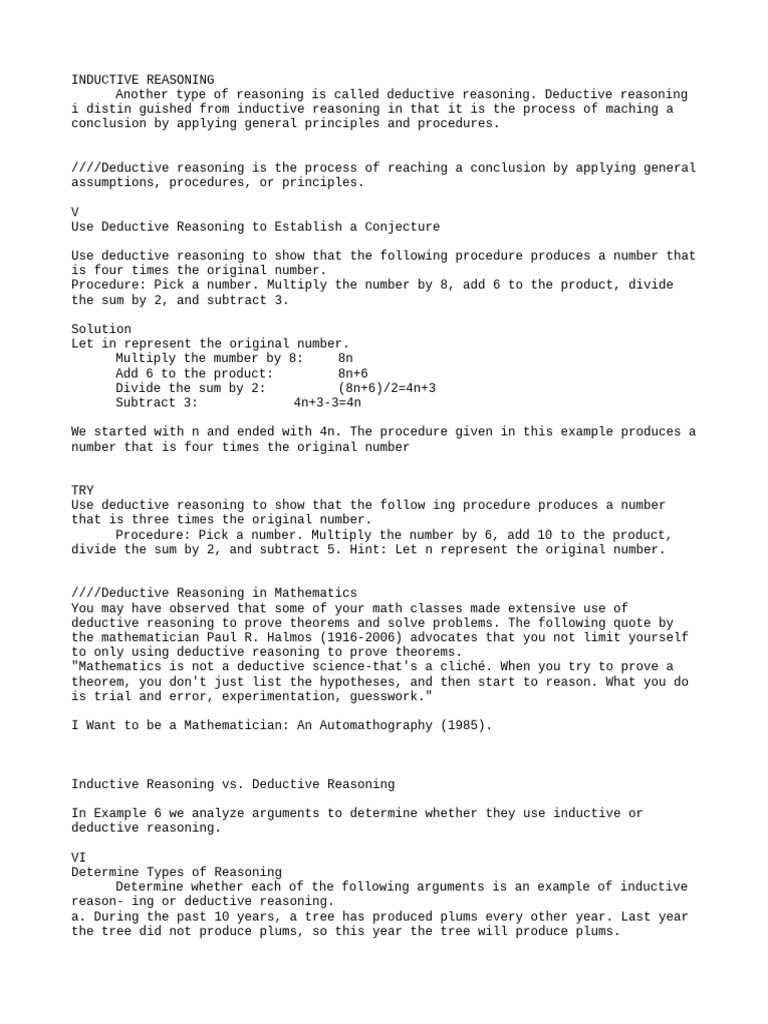 Report Math 2nd Sem | PDF | Inductive Reasoning | Reason