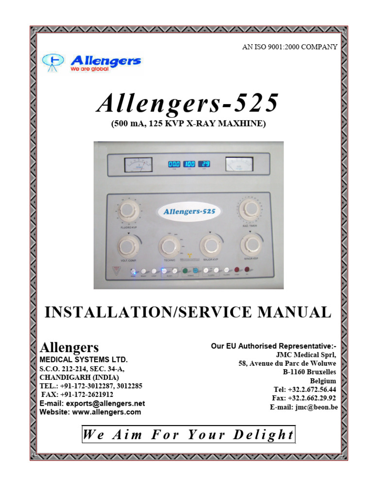 Installation Manual of 525 | PDF | Relay | Radiography