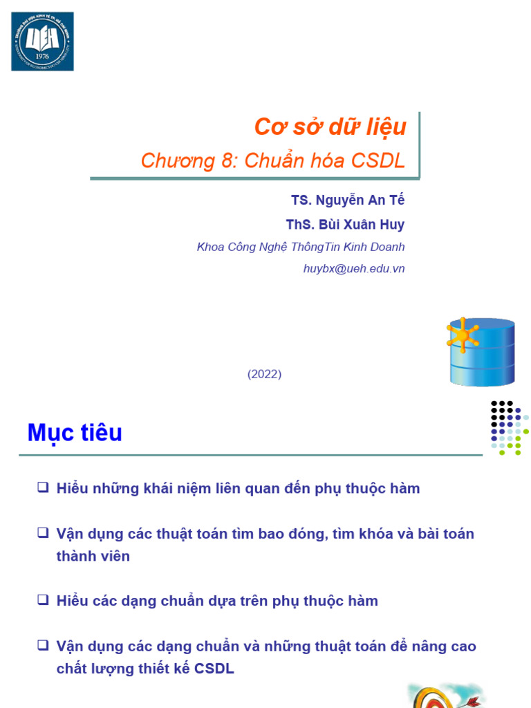 CSDL - Ch8.Chuan Hoa CSDL | PDF