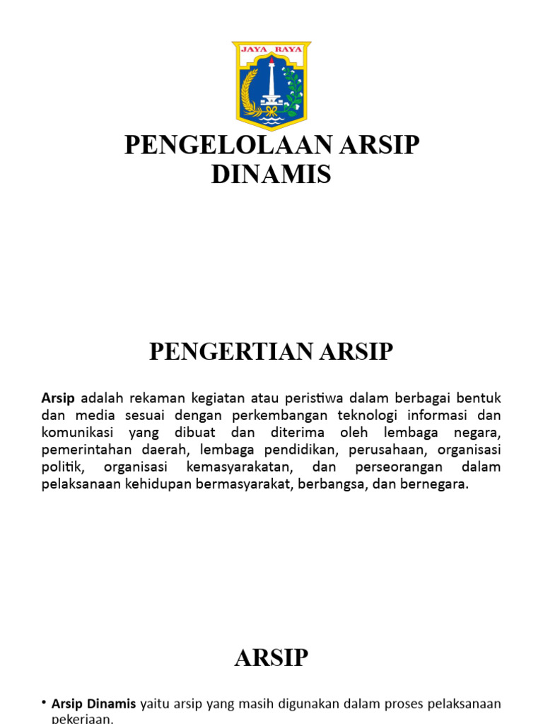 Pengelolaan Arsip Dinamis Efektif | PDF