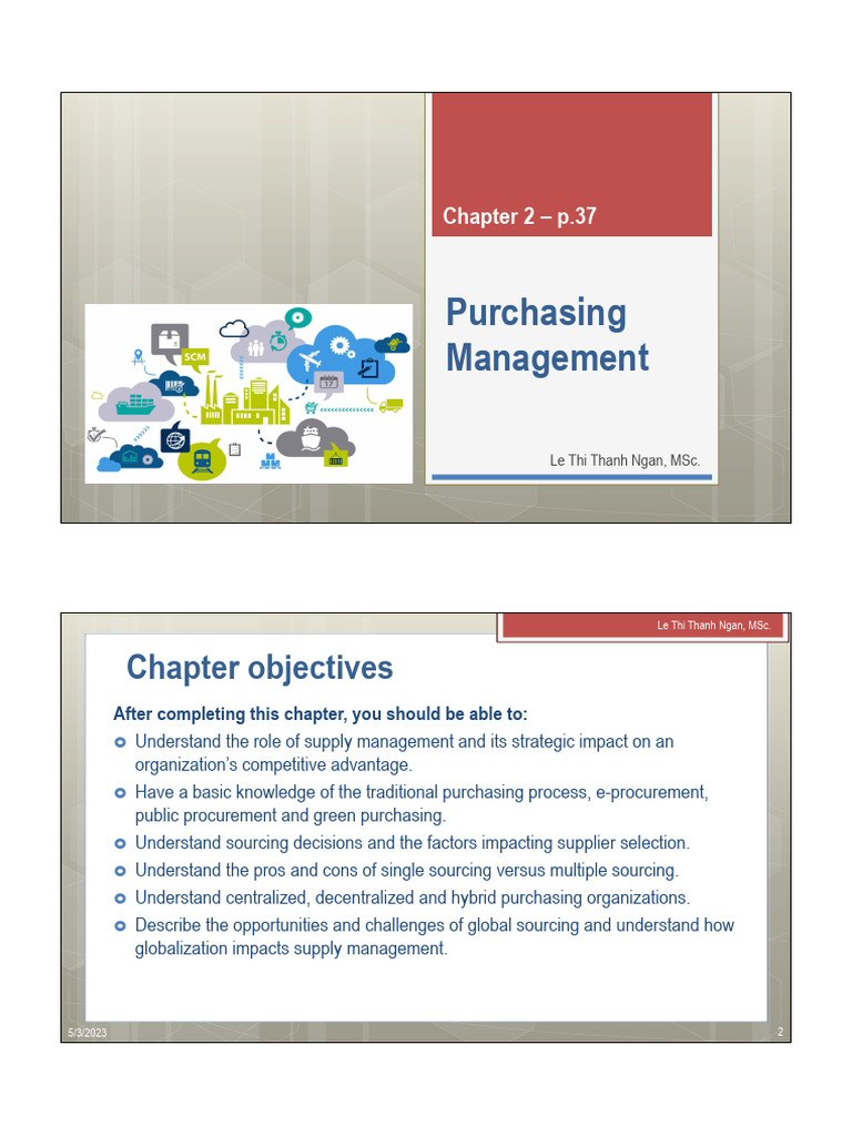SV - Chap 2 - Purchasing Management | PDF | Procurement | Supply Chain