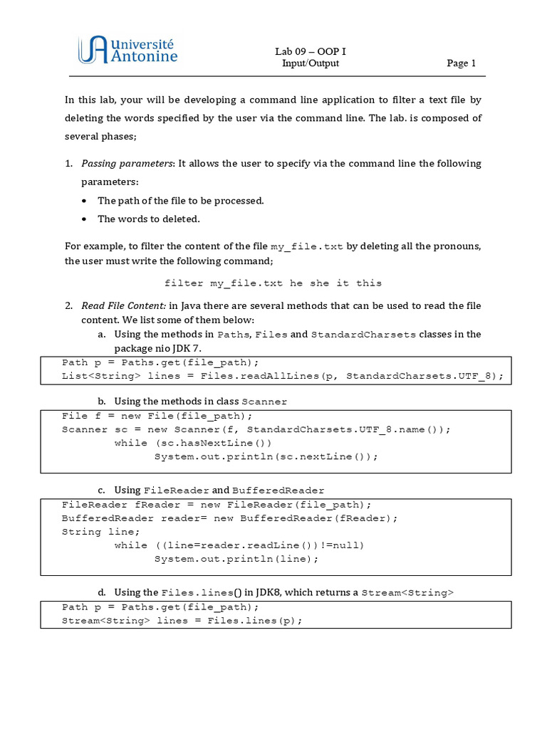 TP09 Eng | Download Free PDF | Computer File | Command Line Interface