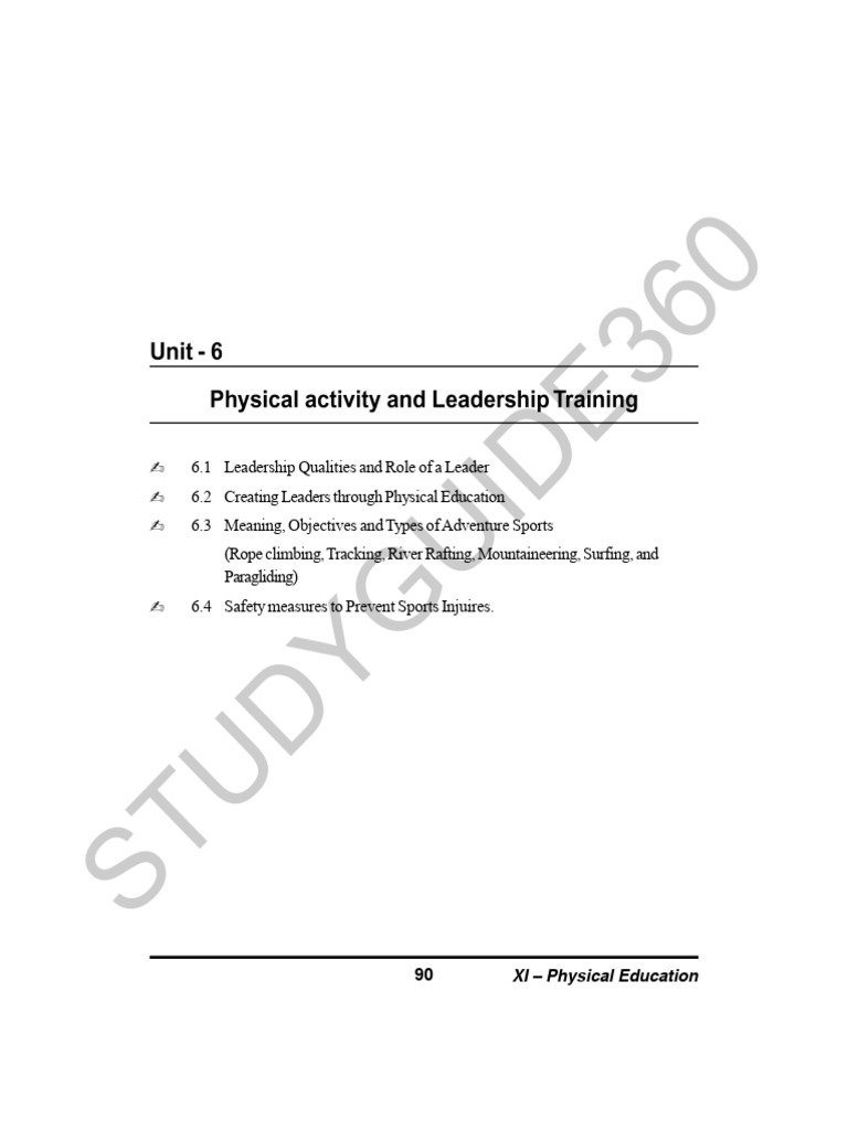 Class 11 Physical Education Notes Chapter 6 Studyguide360 | PDF ...