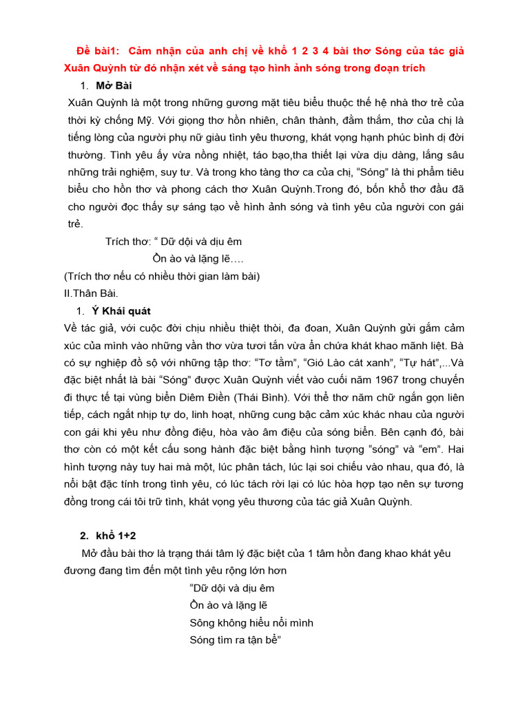 đề 1_ sóng tổ 3 12a2 | PDF