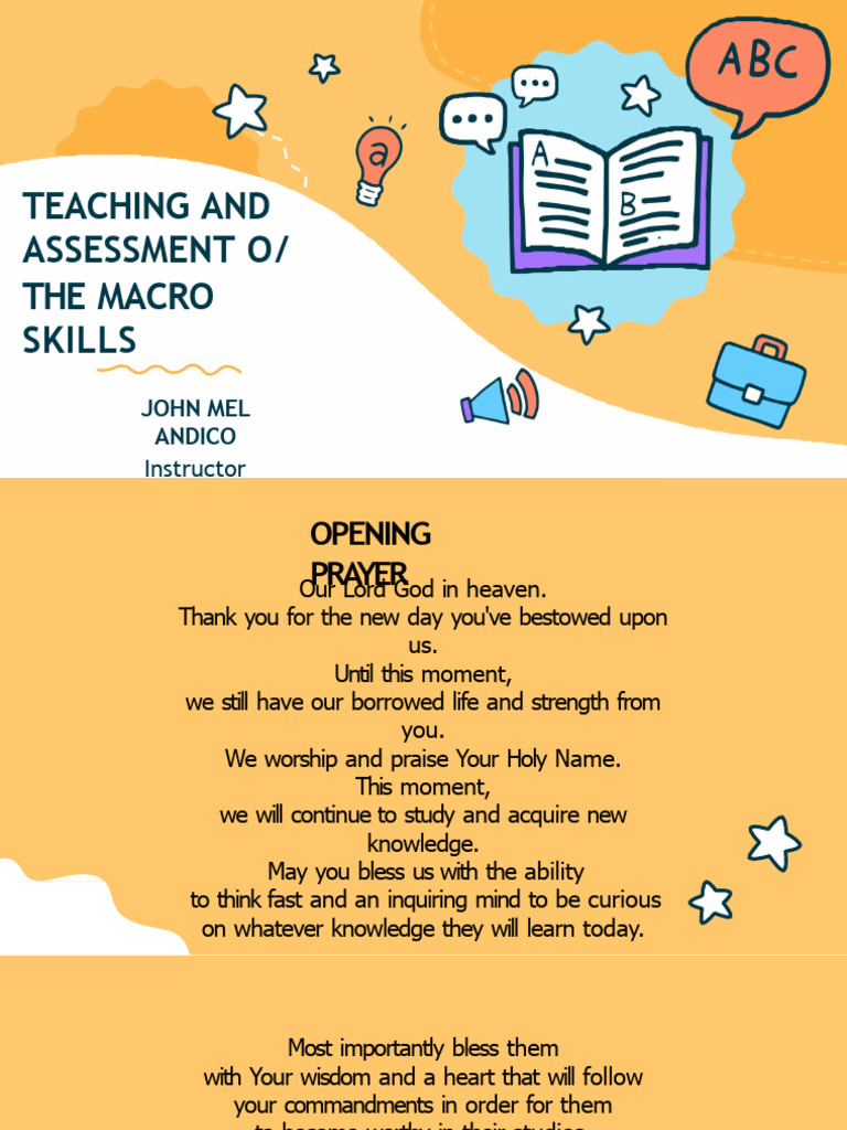 Teaching of Macro Skills | PDF | Speech | Communication
