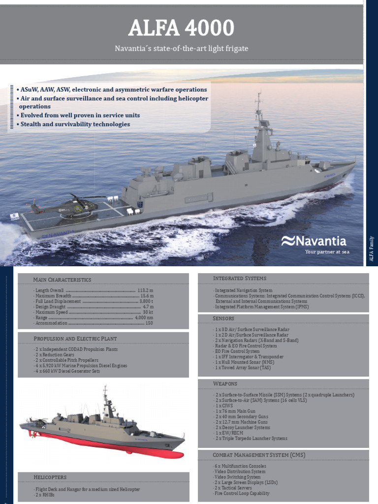 Alfa 4000 Peru | PDF | Sonar | Frigate