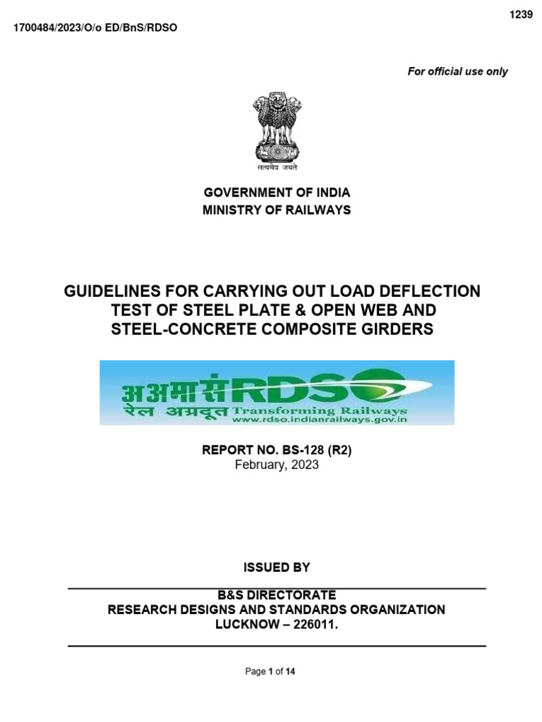 Load Testing Guidelines for Steel Girders | PDF | Bridge | Strength Of ...