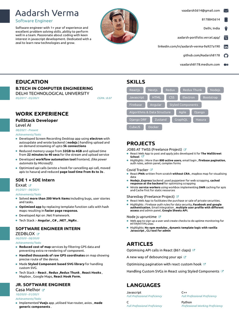 Aadarsh's Resume May - Aadarsh Verma | PDF | World Wide Web | Internet & Web