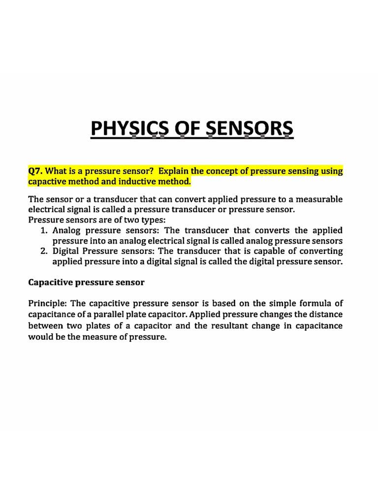 Physics of Sensors | PDF