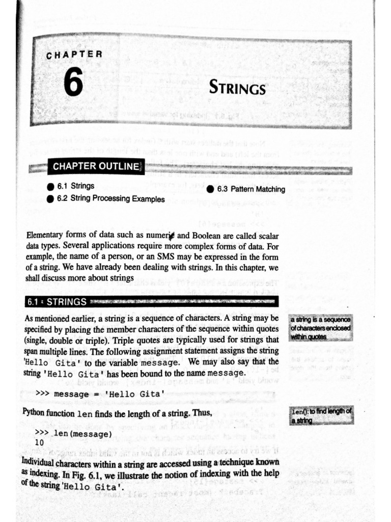 CH6 - Strings | PDF