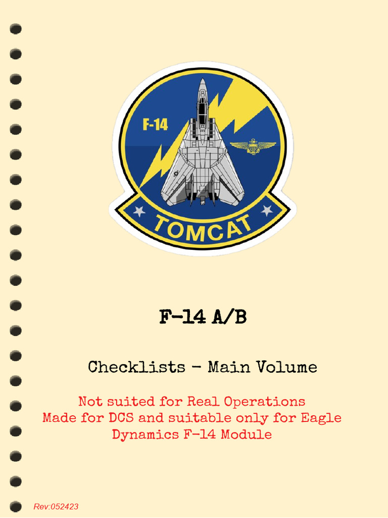 DCS F-14 Module Checklists | PDF | Takeoff | Aviation