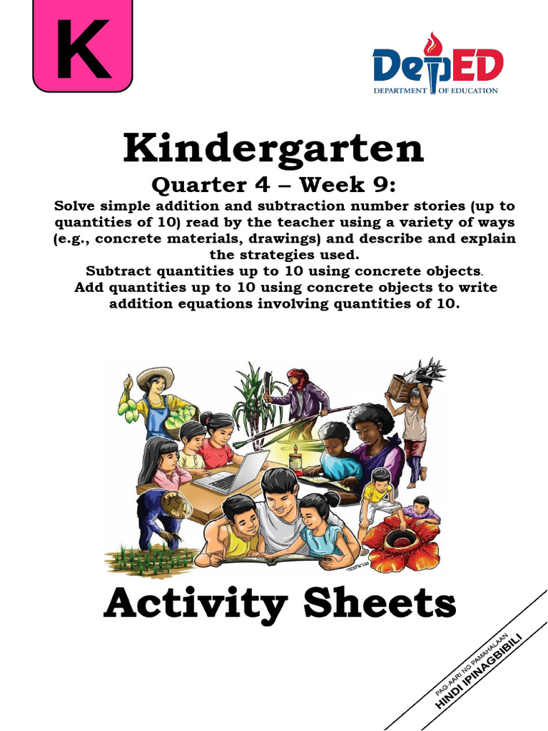 Kindergarten: Quarter 4 - Week 9 | PDF