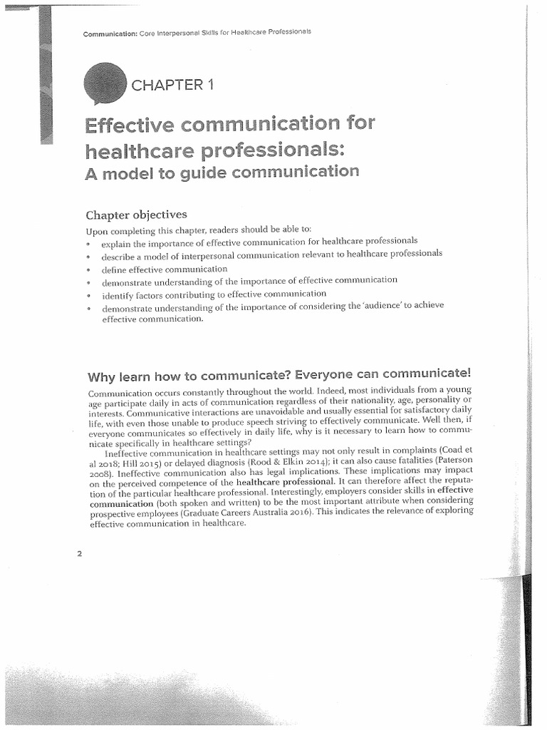 S2 Before Class Activity 1 Effective Communication For Healthcare ...