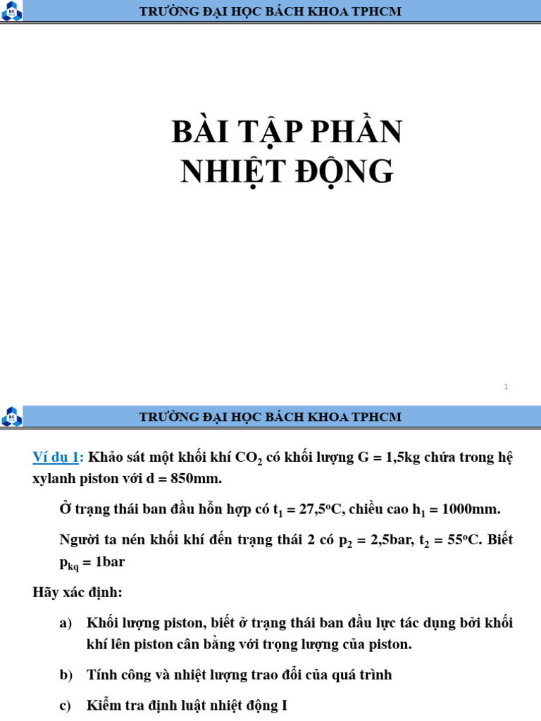 Bai Tap Phan Nhiet Dong | PDF