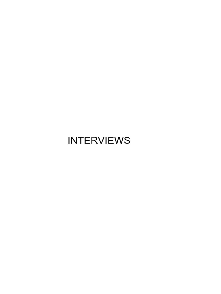 INTERVIEWS (1) | PDF | Flight Attendant