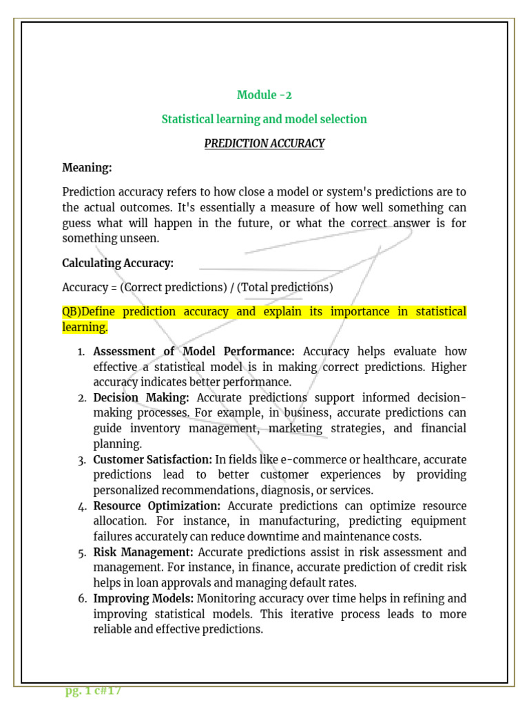 Edab Module - 2 | PDF | Cross Validation (Statistics) | Mean Squared Error