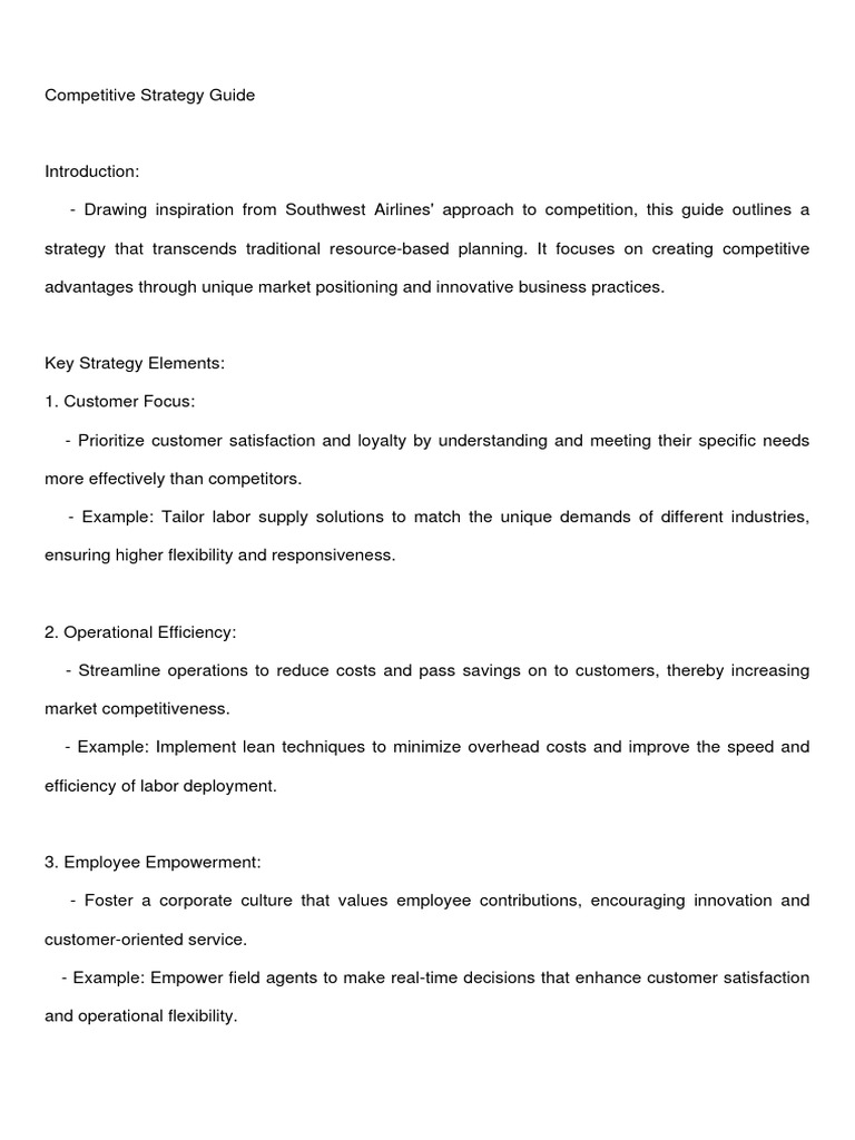 Competitive Strategy Guide | PDF