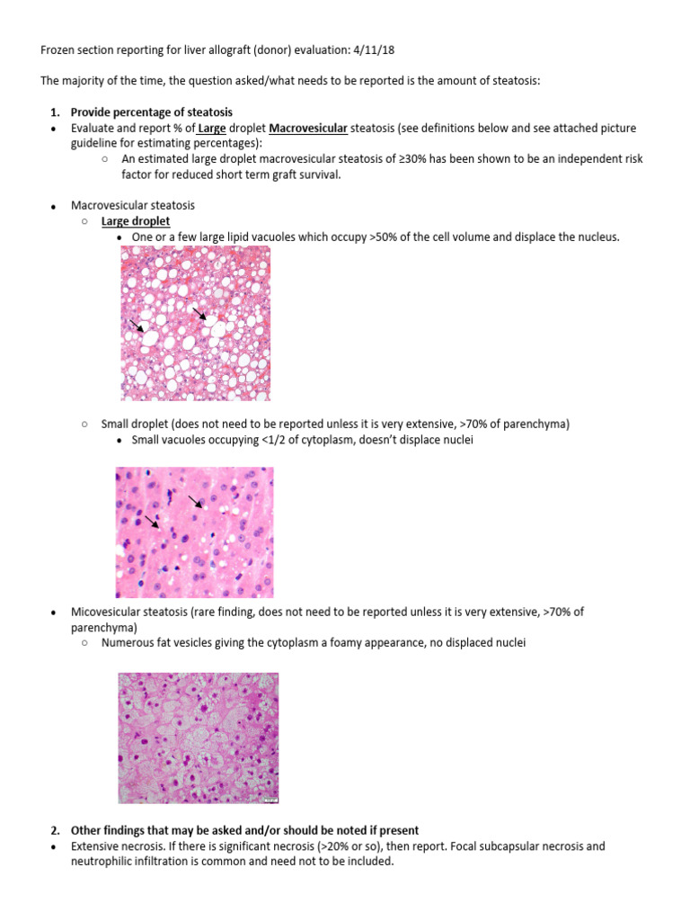 FrozenSectionReportingforLiverAllograft SD | PDF | Medical Specialties ...