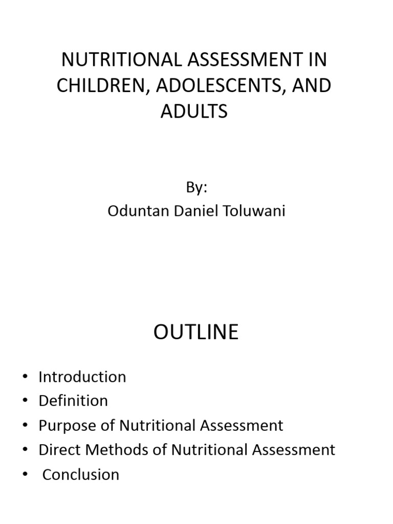 Nutritional Assessment in Children | PDF | Body Mass Index | Nutrition