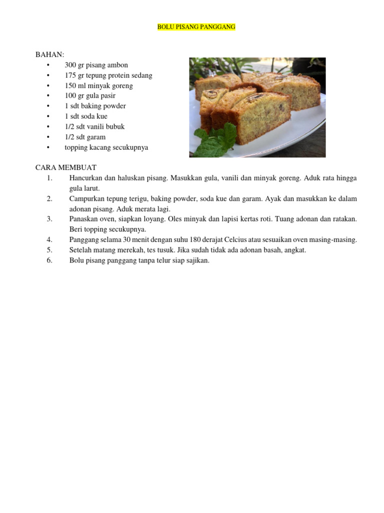 Resep Menu PMT Lokal Batch 3 | PDF