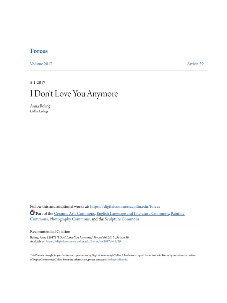 I Dont Love You Anymore | PDF