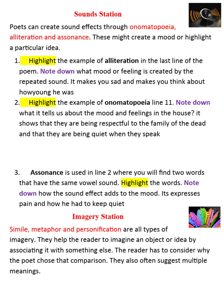 L05 Exploration Stations For Mid-Term Break | PDF | Poetry | Linguistics