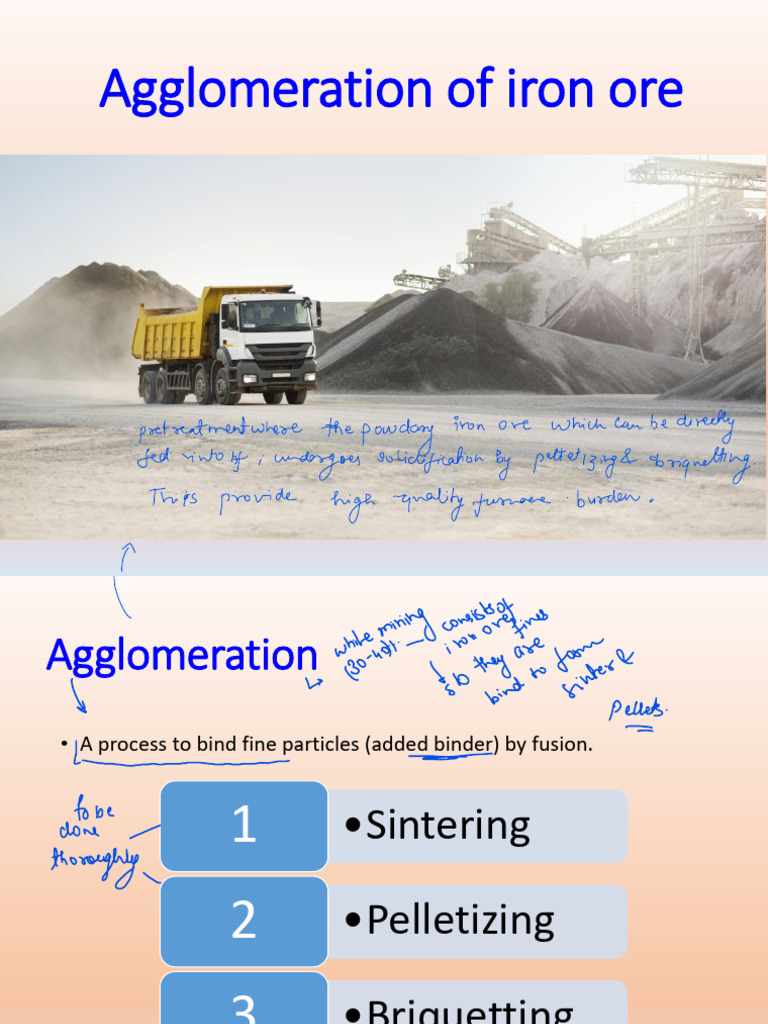 Agglomeration of Iron Ore (Part 1) | PDF | Sintering | Blast Furnace