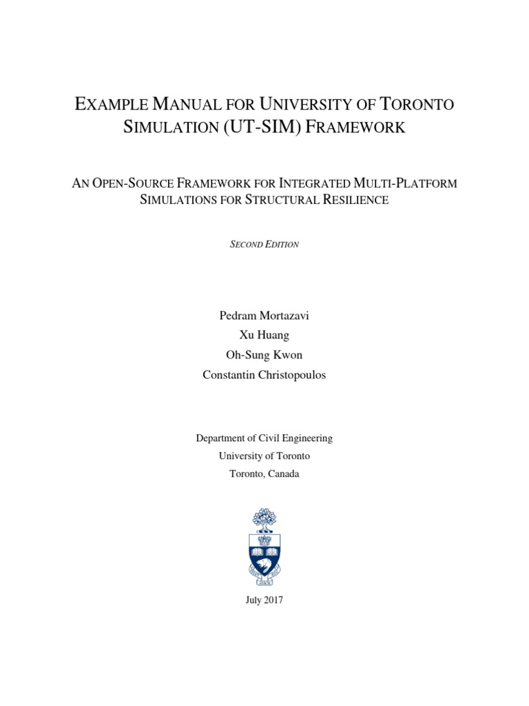 UT-SIM Framework User Manual | PDF | Simulation | Computer Simulation